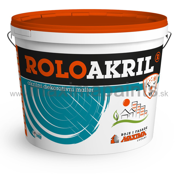 Akrylat-silikónová omietka Roloakril 2,0mm ryhovaná 25kg :: Stavebniny Pata